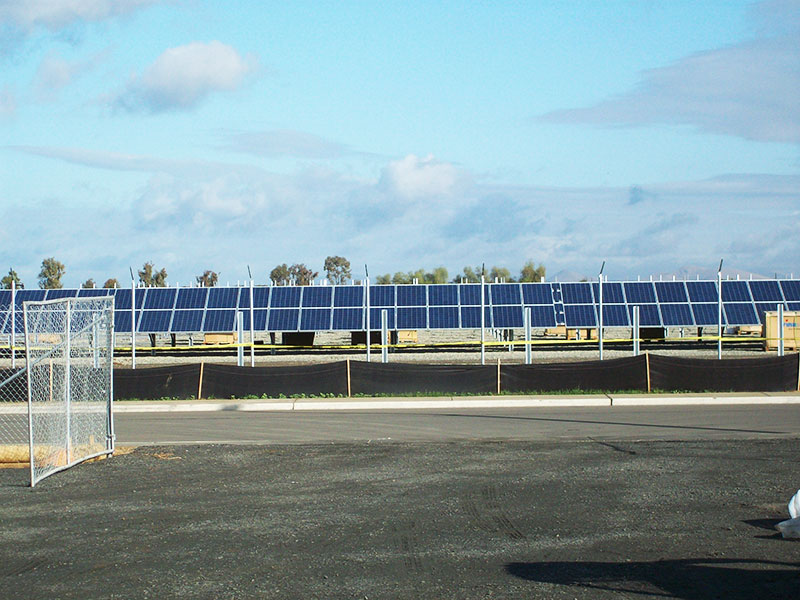 Solar Array Fence Installation - C & W Construction Specialties