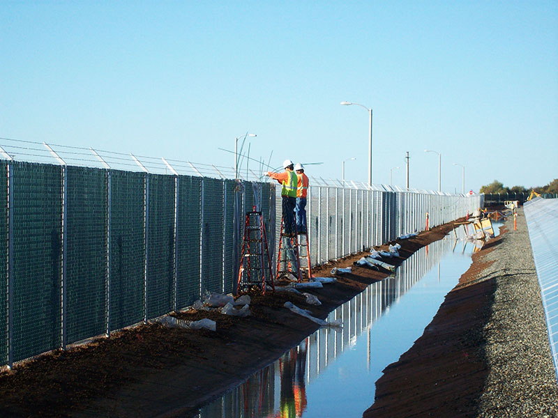 Solar Array Fence Installation - C & W Construction Specialties